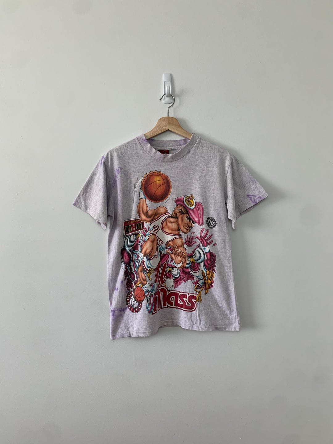1990s Umass Big Head Cartoon College Sports T-shirt - Etsy
