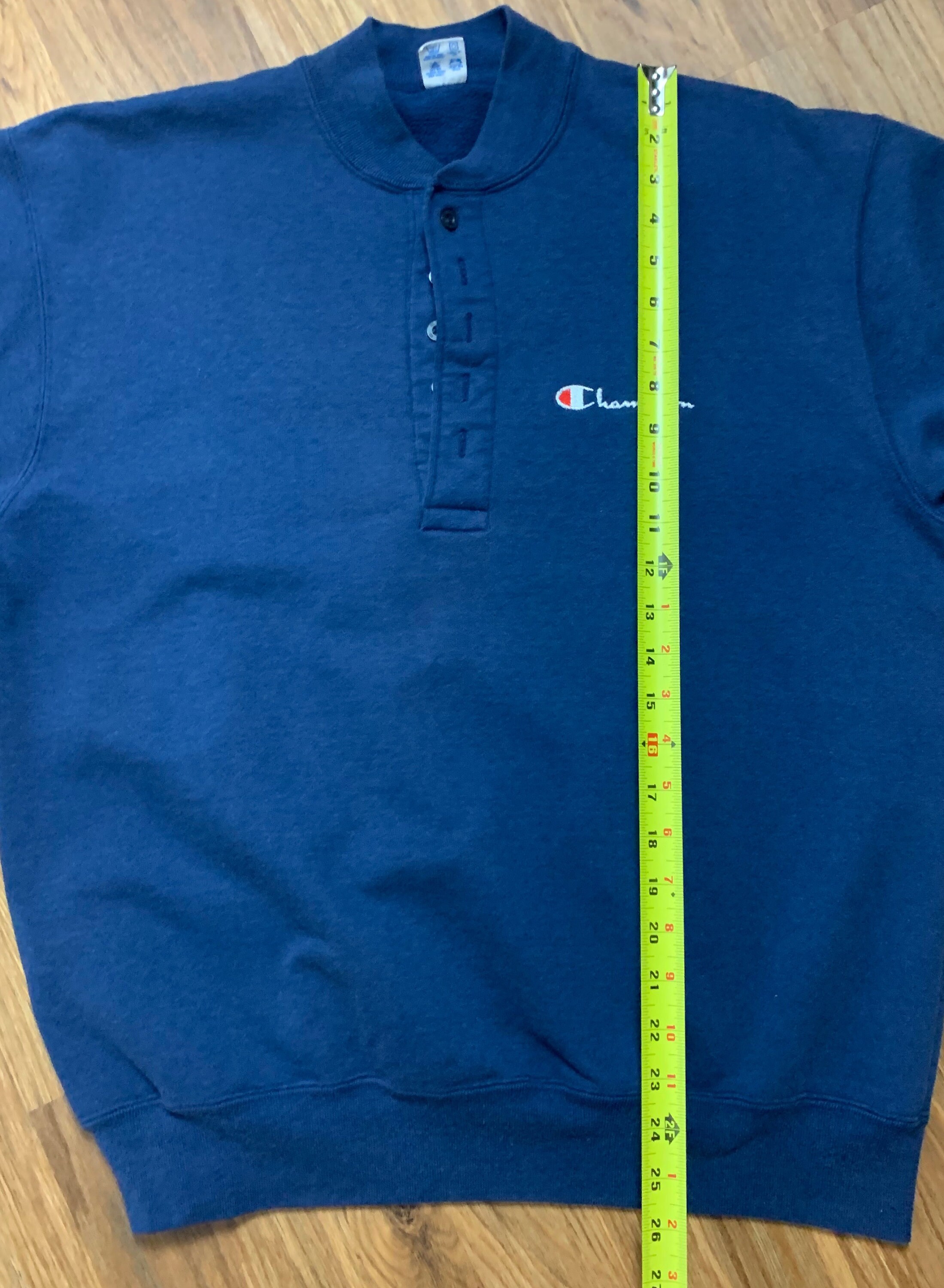 1980s Champion Half Button Logo Sweatshirt - Etsy