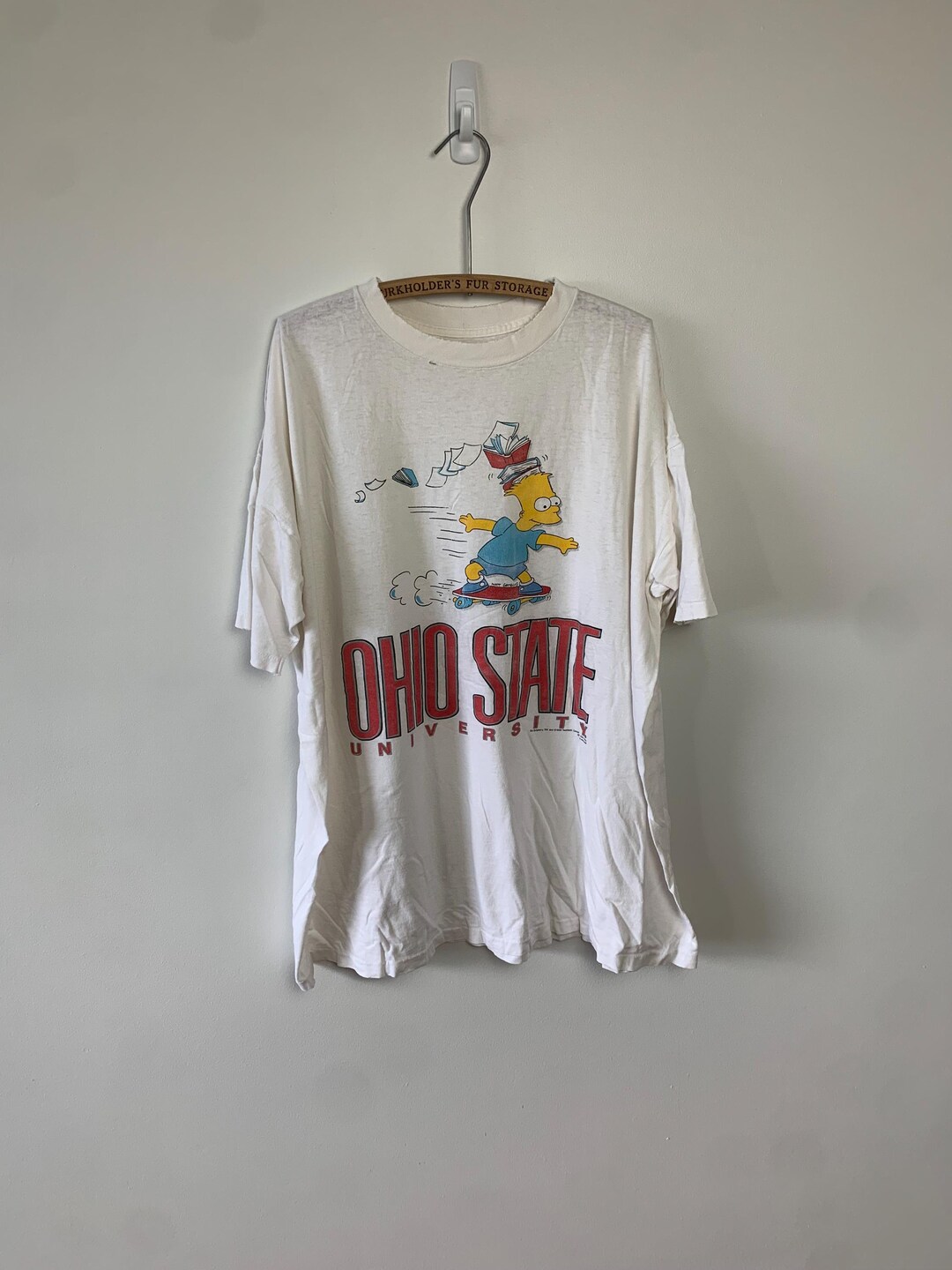 1990 Bart Simpson Ohio State Buckeyes Vintage T-shirt - Etsy
