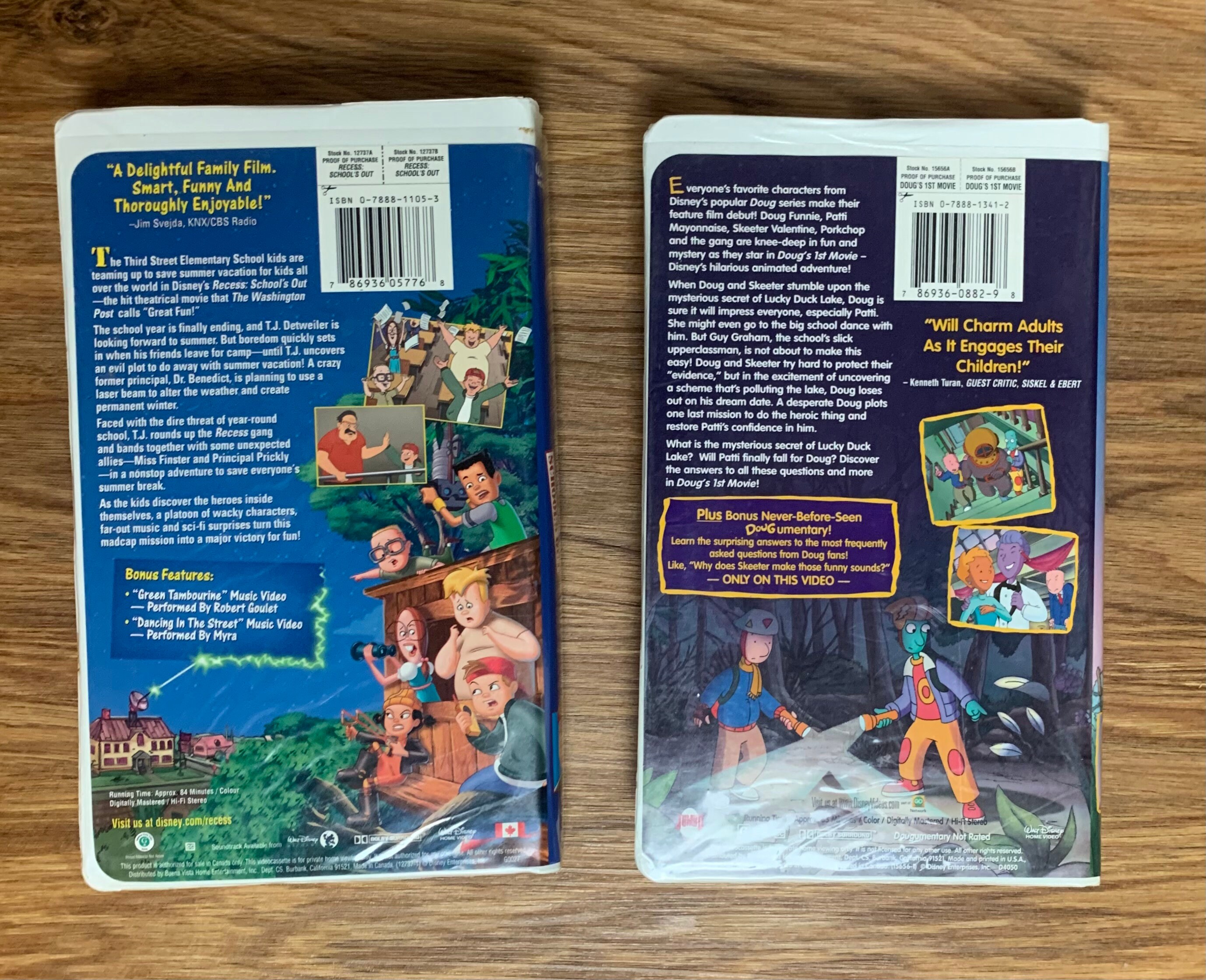 Vintage Disney's Recess/doug's First Movie VHS Set - Etsy