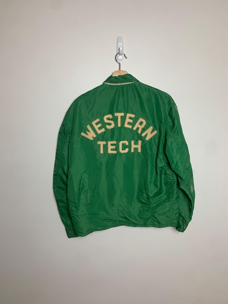 1960s Western Tech Green School Jacket - Etsy