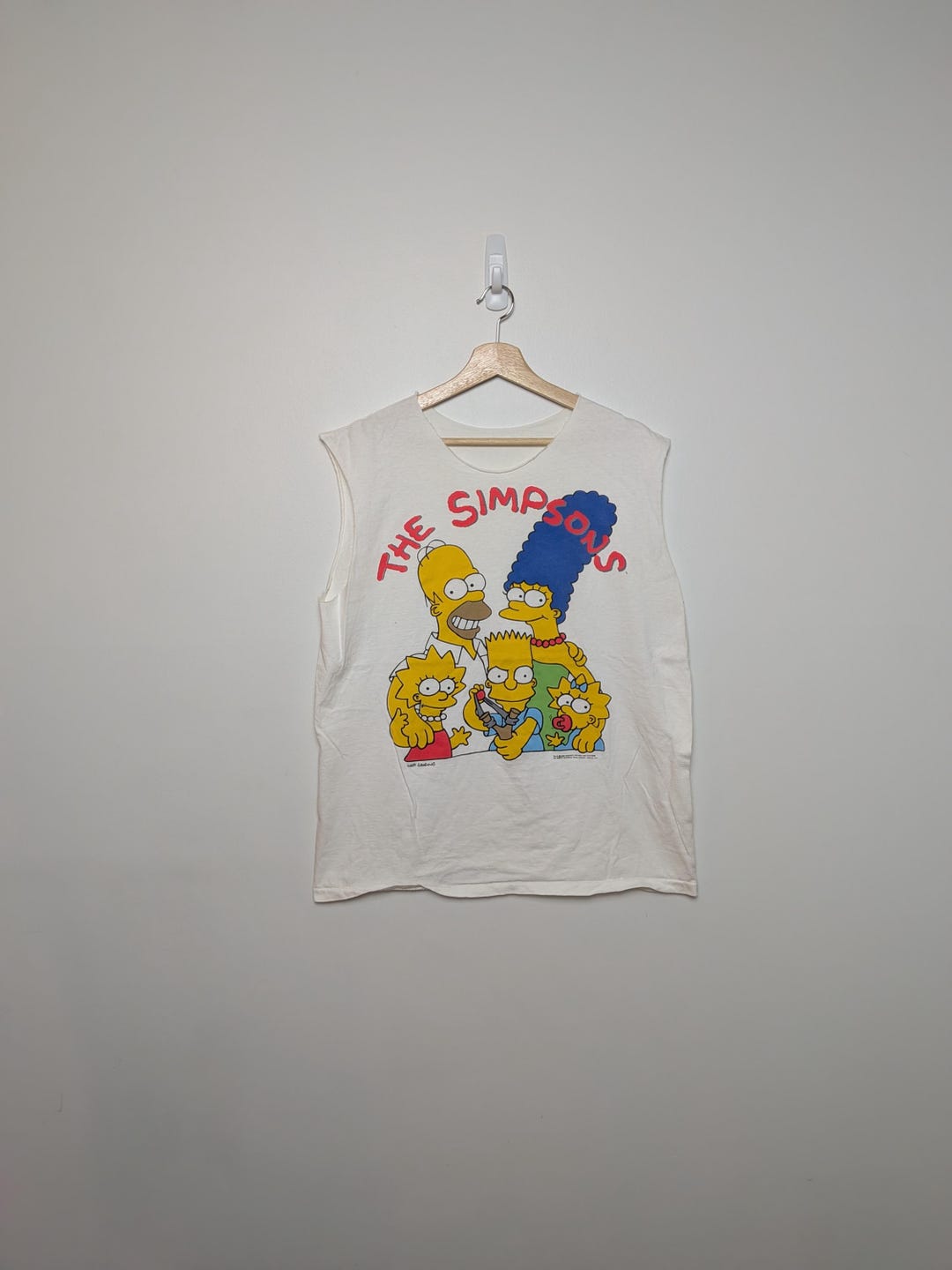 1989 the Simpsons Cartoon Cut off T-shirt - Etsy