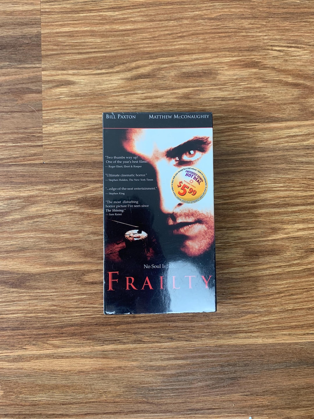 2002 Frailty Matthew Mcconaughey/bill Paxton Horror VHS Tape - Etsy