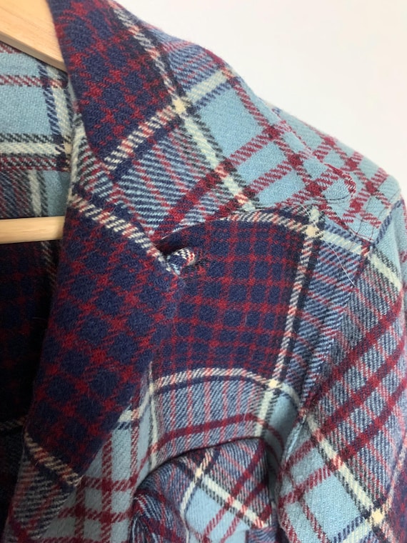 1960s Loop Collar Flannel Shirt - Gem