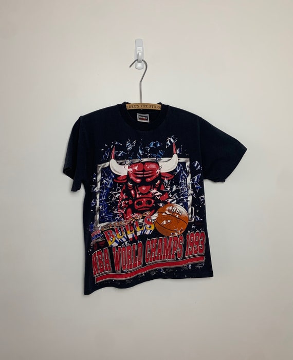 1993 Chicago Bulls NBA Championship All Over Print T-… - Gem