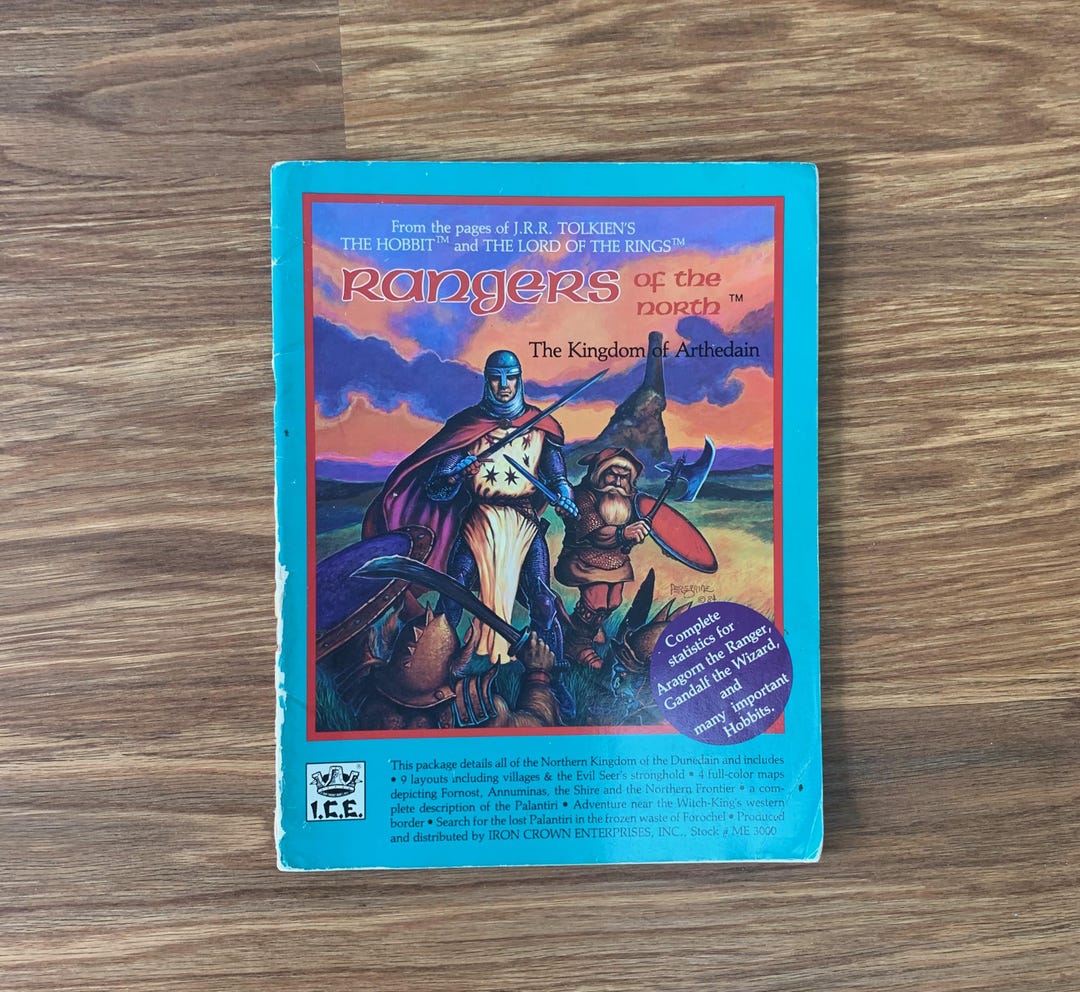 1987 Lord of the Rings Rangers of the the North I.C.E Role Playing ...