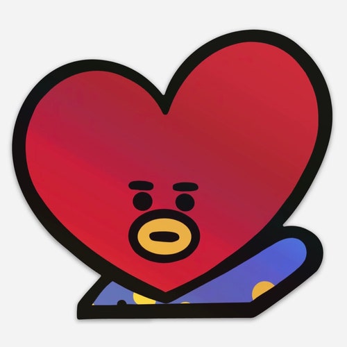 Tata BTS BT21 Peeker Sticker Kpop holographic | Etsy