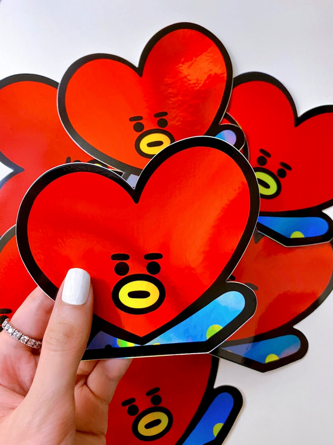 Tata BTS BT21 Peeker Sticker Kpop holographic - Etsy