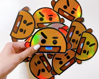 Tata BTS BT21 Peeker Sticker Kpop holographic - Etsy