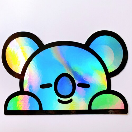 Tata BTS BT21 Peeker Sticker Kpop holographic - Etsy