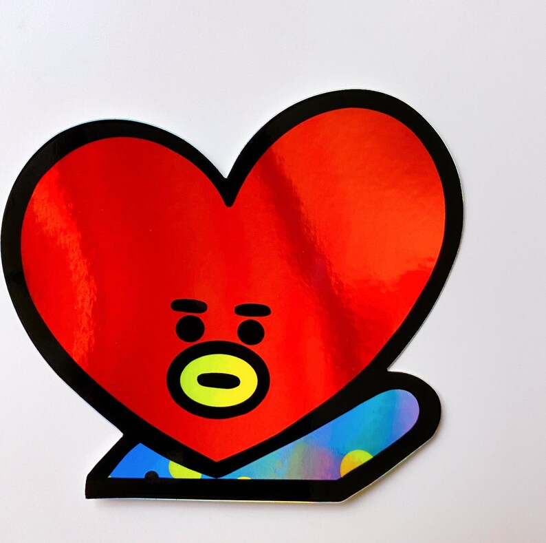 Tata BTS BT21 Peeker Sticker Kpop holographic - Etsy