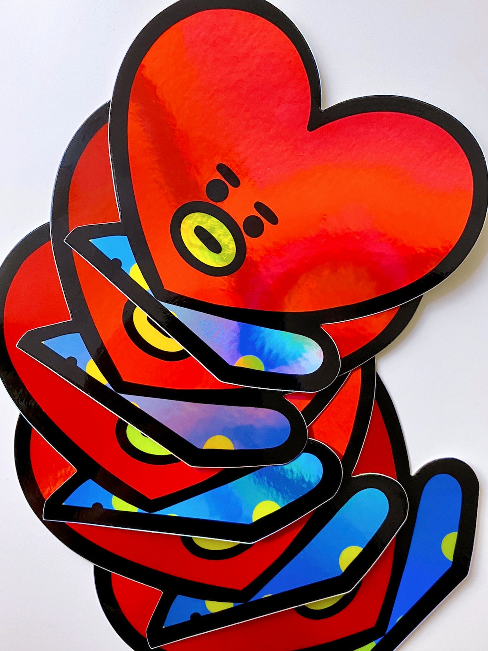 Tata BTS BT21 Peeker Sticker Kpop holographic - Etsy