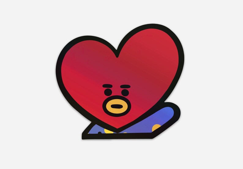 Tata BTS BT21 Peeker Sticker Kpop holographic | Etsy