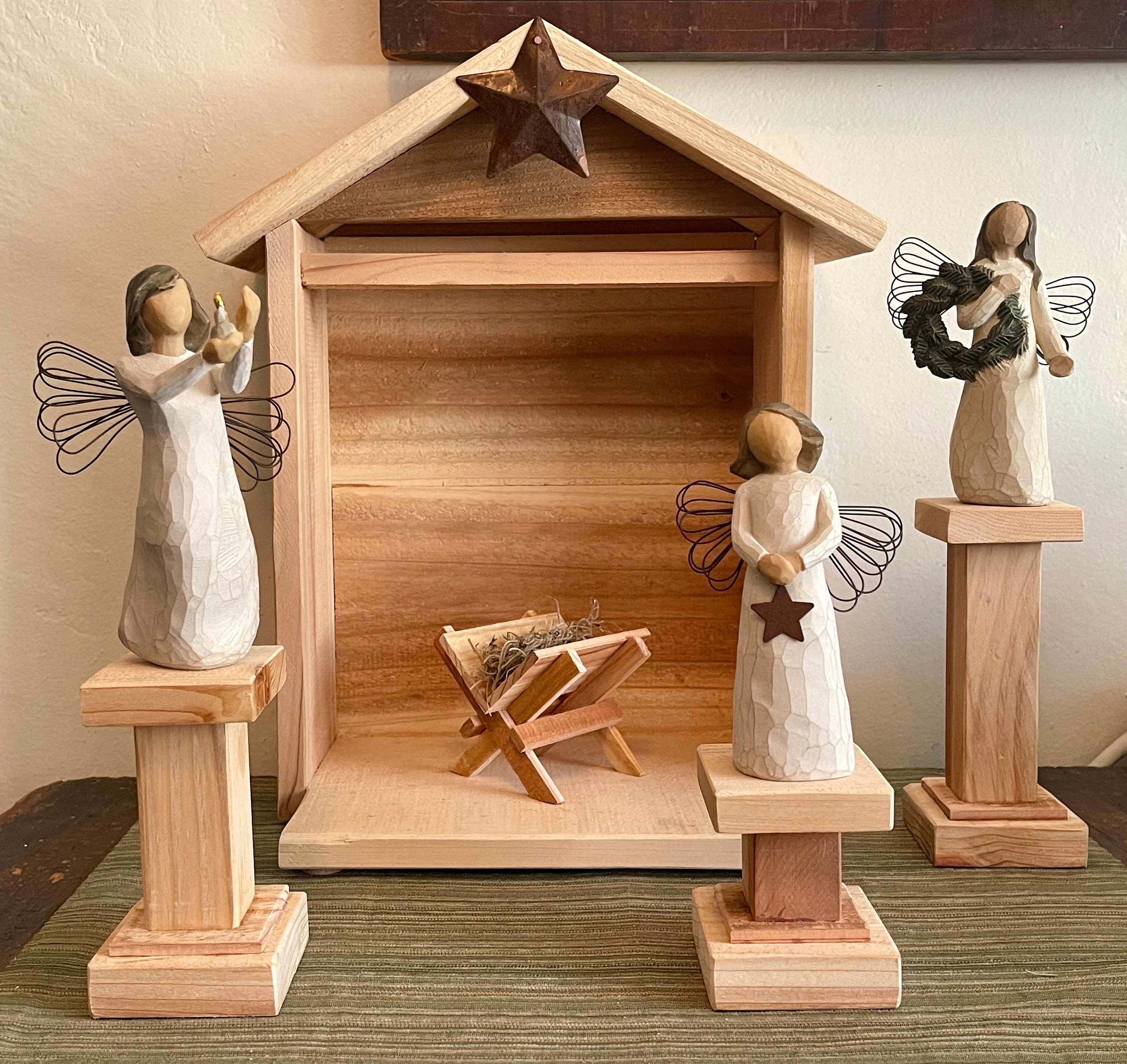 Custom Handmade Rustic Wood Stands in 3 Sizes for Willow Tree Angels ...