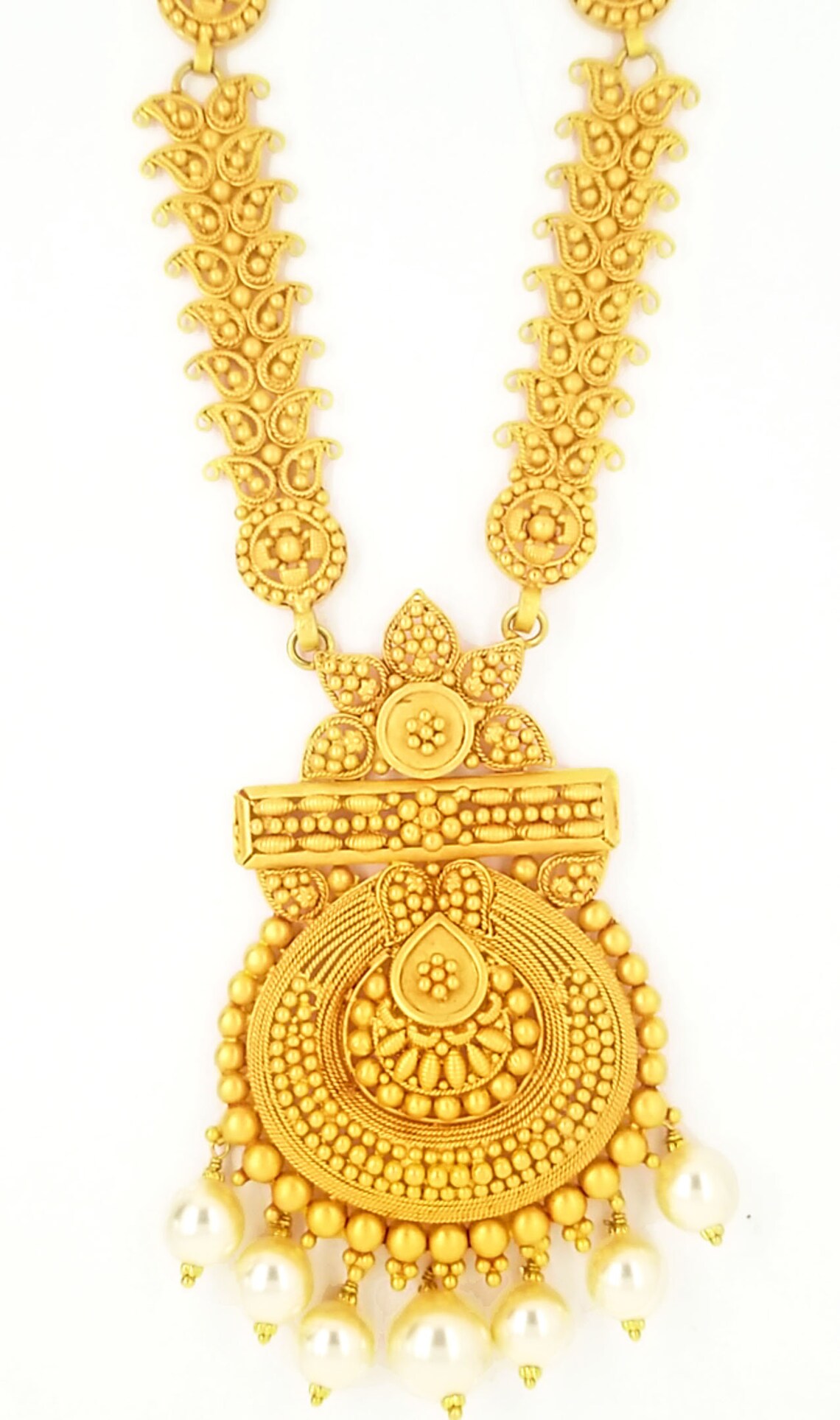 22K Yellow Gold Antique Rani Haar Necklace Weigh 82.6 grams | Etsy