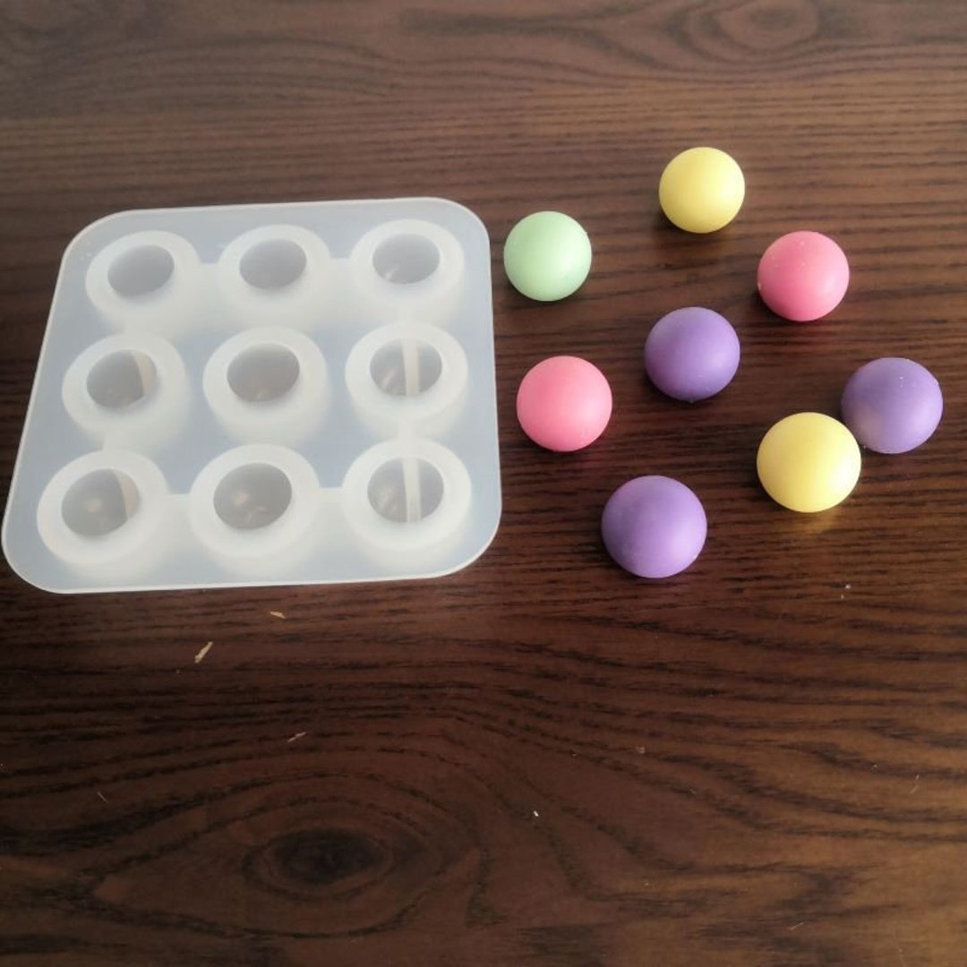 9-cavity Ball Cake Mold Silicone Mold Fondant Mold Mold Clay Mold Resin ...