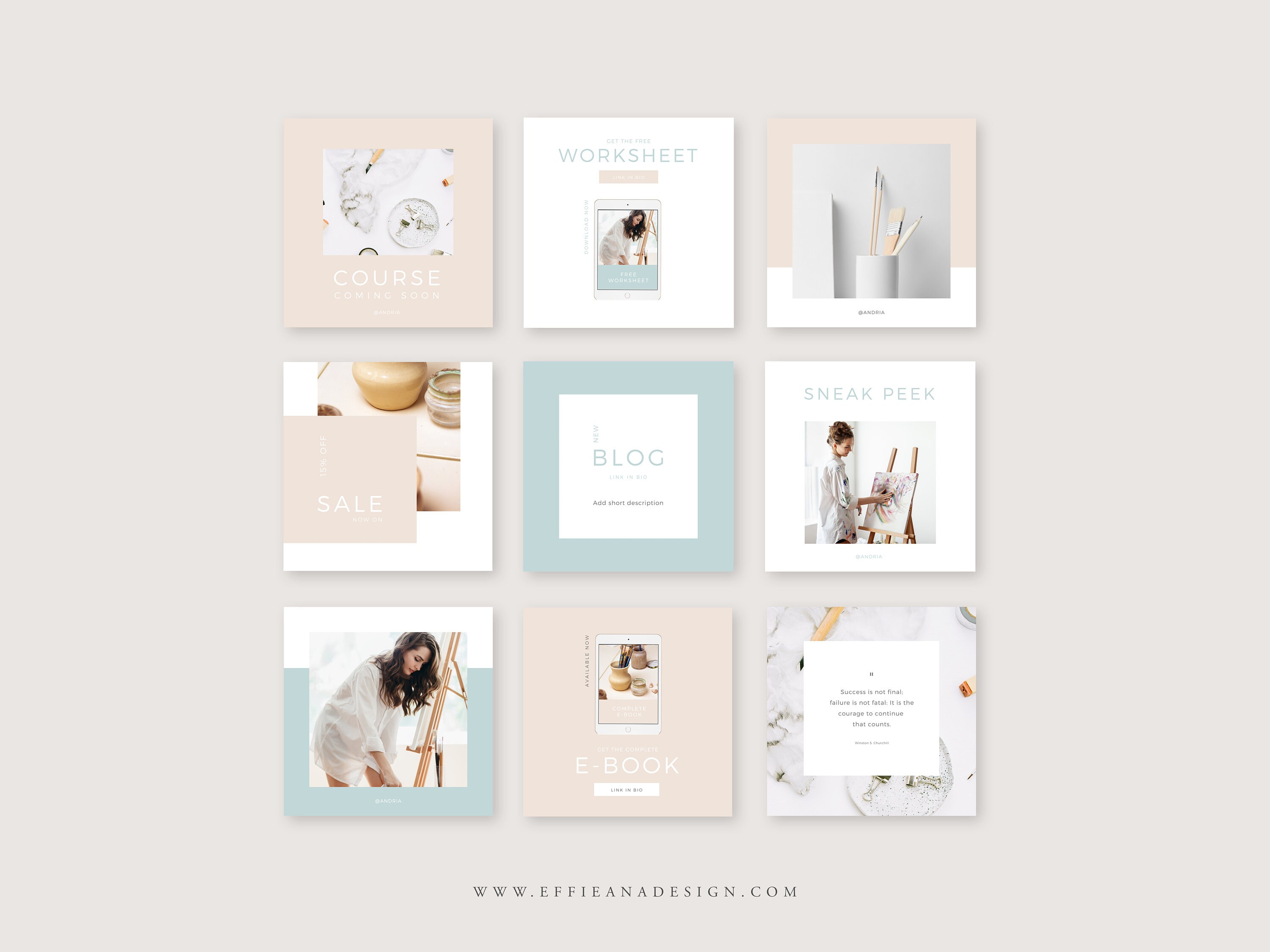 Instagram Post Square Templates for Canva Social Media - Etsy Australia