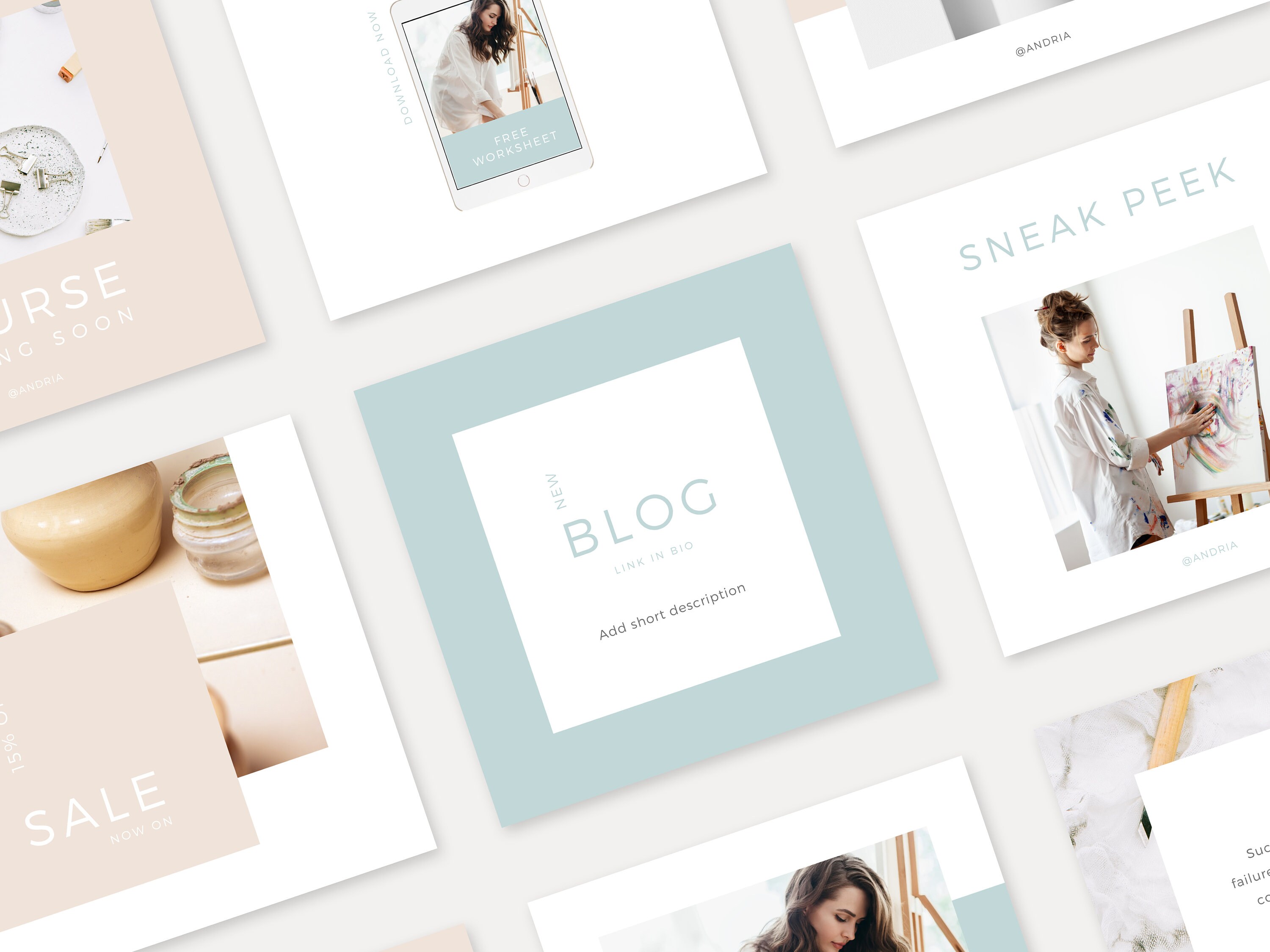 Instagram Post Square Templates for Canva Social Media - Etsy Australia