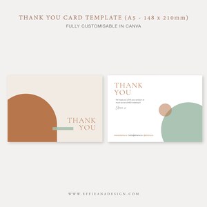 Stationery Bundle Canva Templates Modern Thank You Card - Etsy Australia