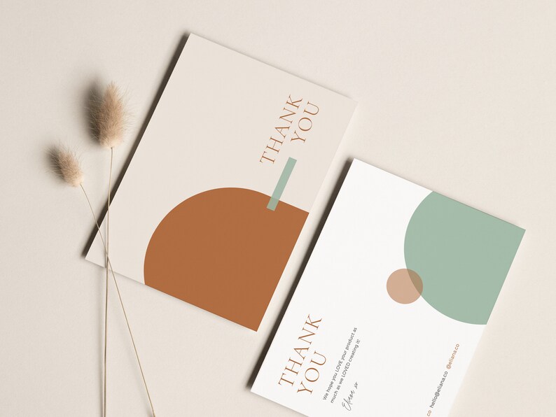 Stationery Bundle Canva Templates Modern Thank You Card - Etsy Australia