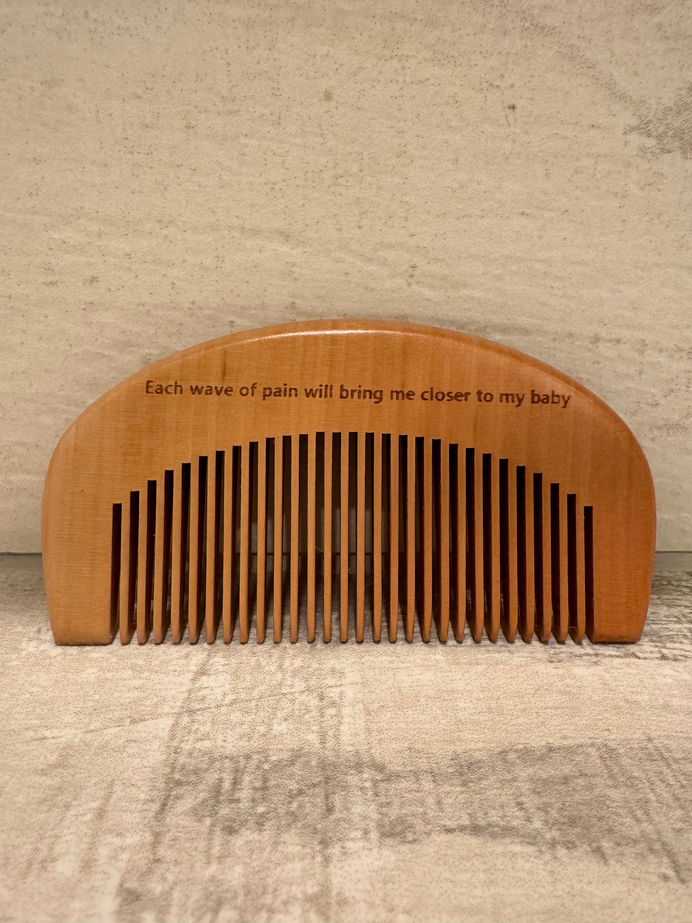 Wooden Engraved Birthing Combs for Labor. Positive Affirmation Engraved ...