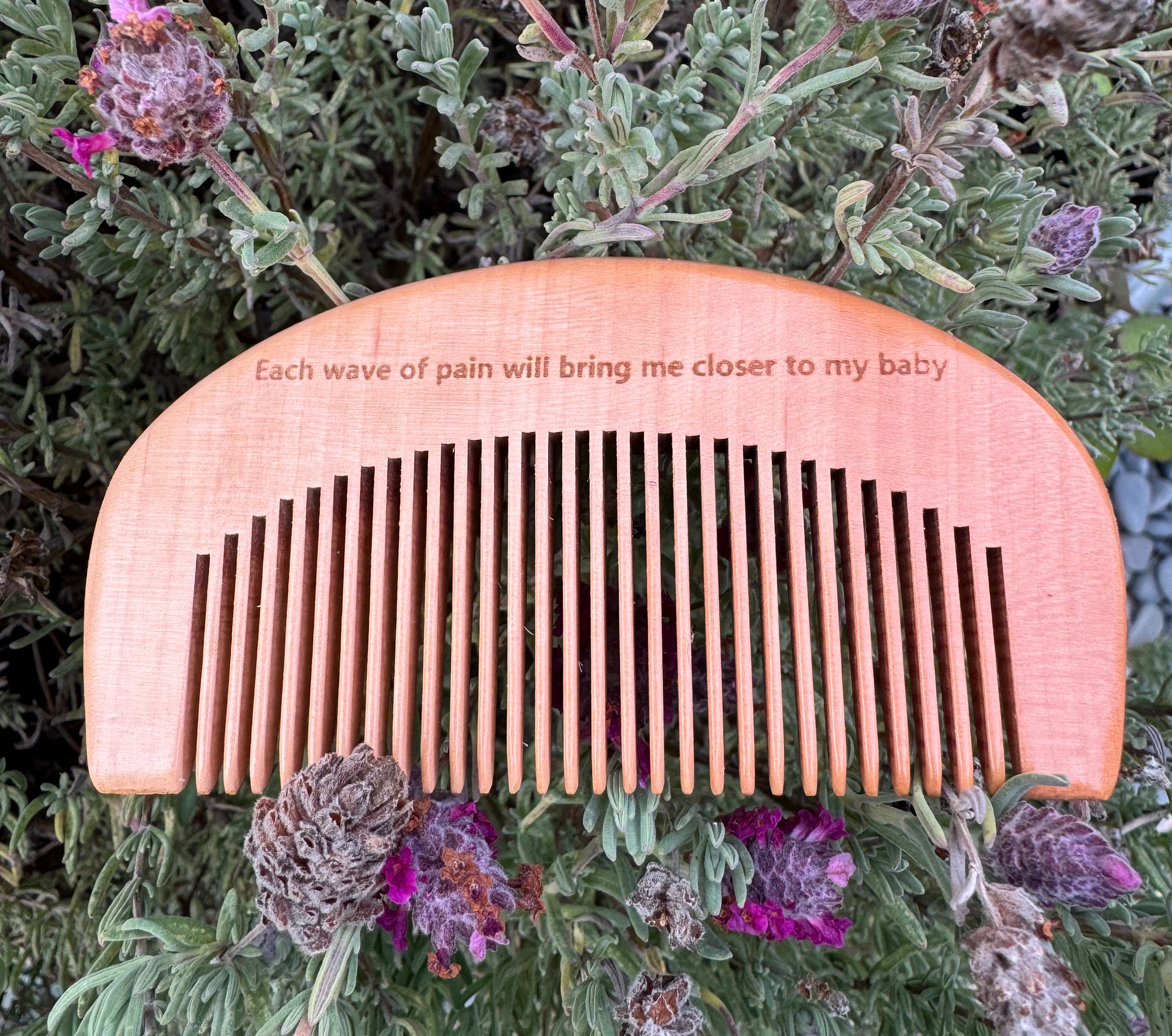 Wooden Engraved Birthing Combs for Labor. Positive Affirmation Engraved ...