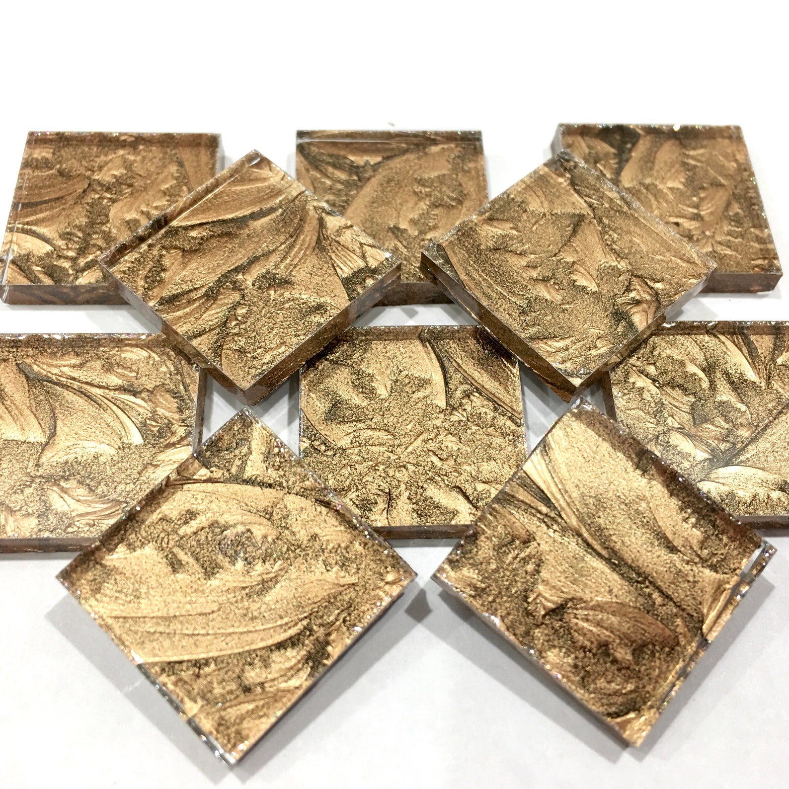 SHEET Bronze Gold Van Gogh Stained Glass Supply V03 - Etsy