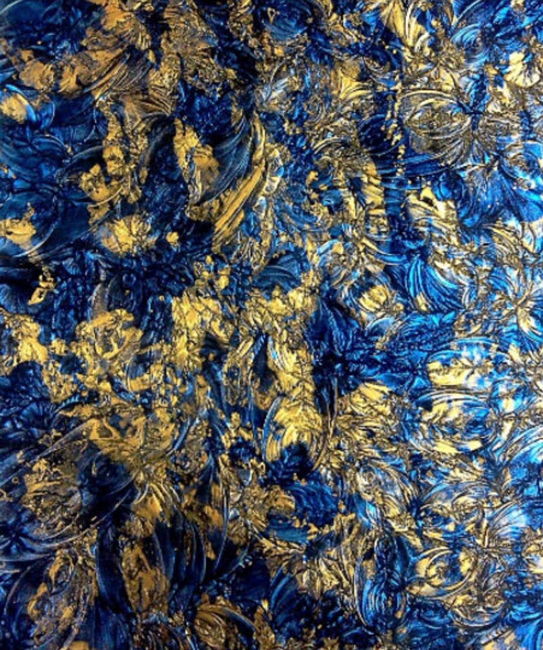 Bronze Blue Van Gogh Stained Glass Sheet V15 - Etsy