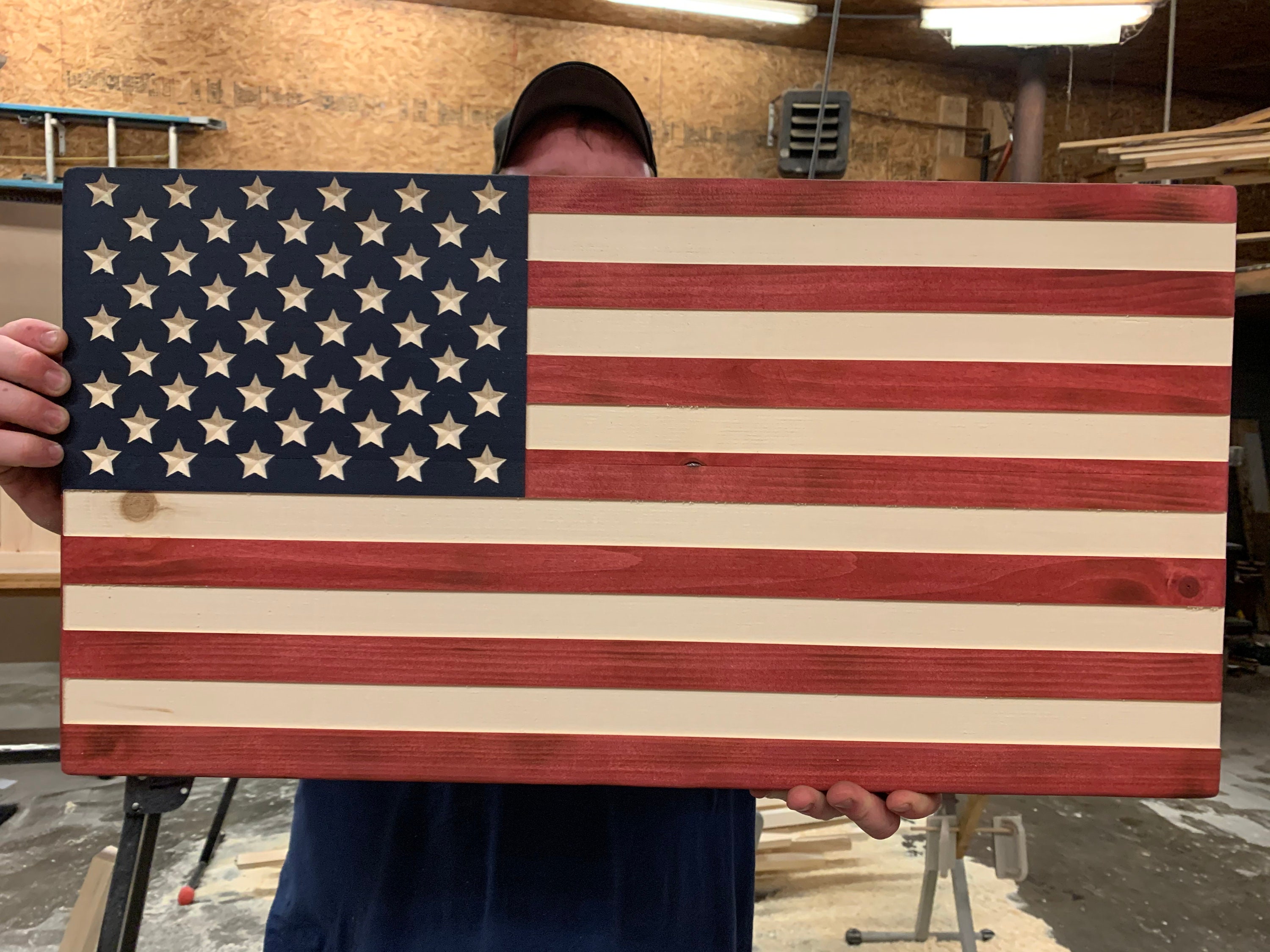 Wooden American Flag - Etsy