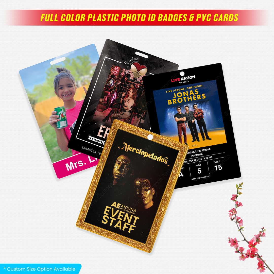 Custom Design Plastic ID Card With Name & Photo, Perosnalized ...