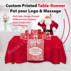 Custom Horizontal Table Runner Personalized With Message and - Etsy
