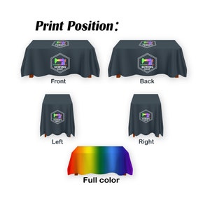 Custom Logo Tablecloth With Rush Deivery Options Personalized Table Throw With Your Logo for ...