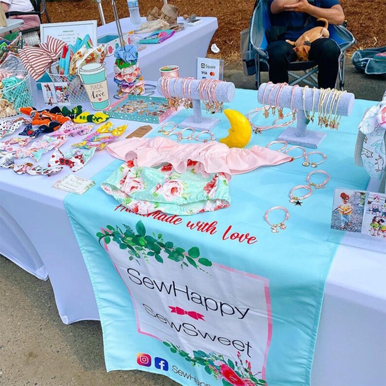 Custom Table Runner With Logo for Craft Shows and Vendor - Etsy