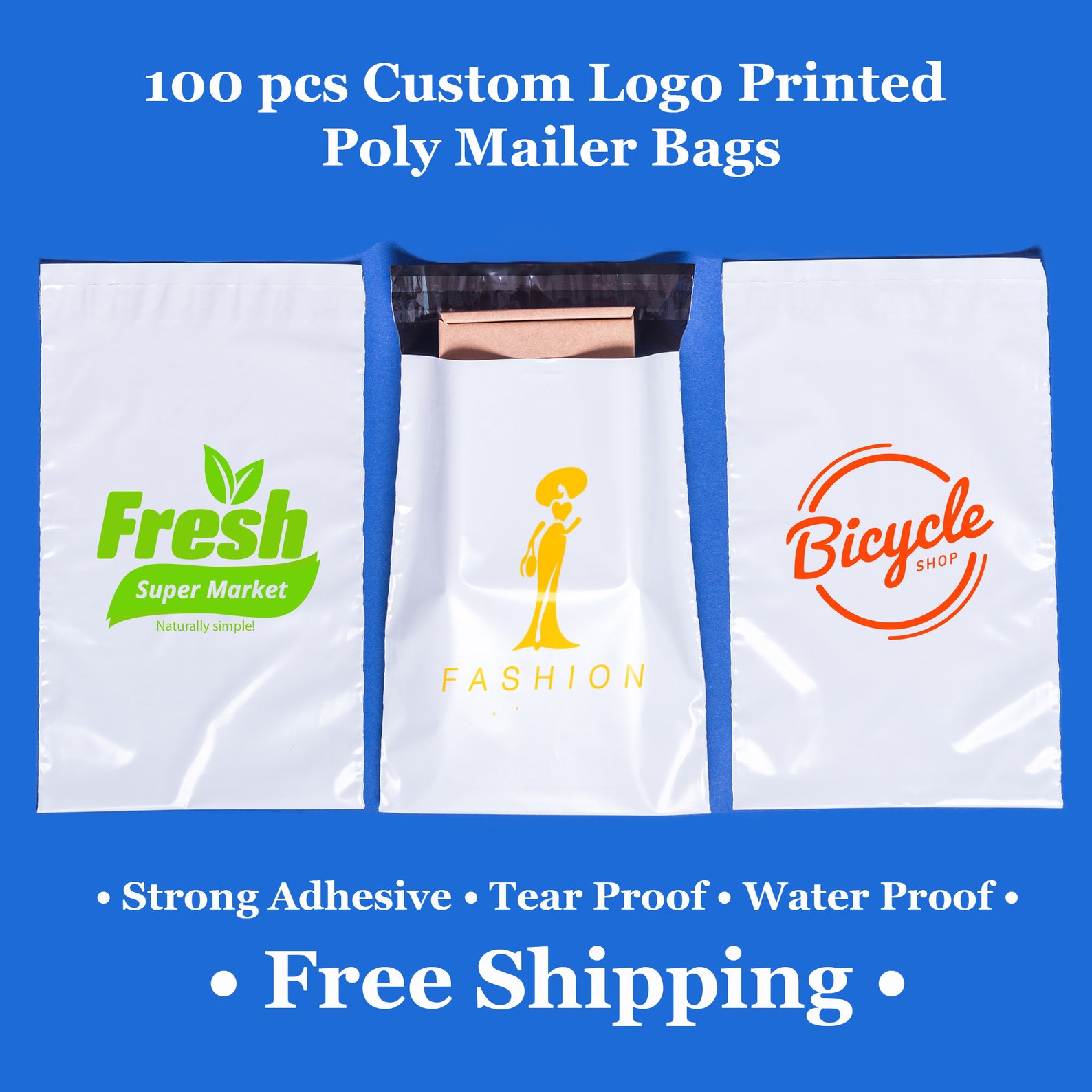 50-1000 PCS Custom Poly Mailers Bag Black Shipping Poly - Etsy