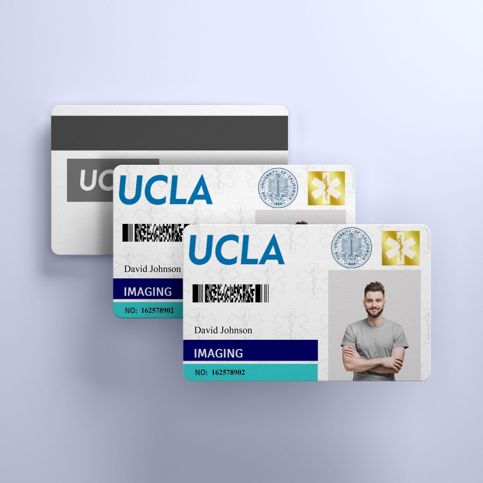 Company ID Card Design With Custom Text Photo ID Badges for - Etsy UK