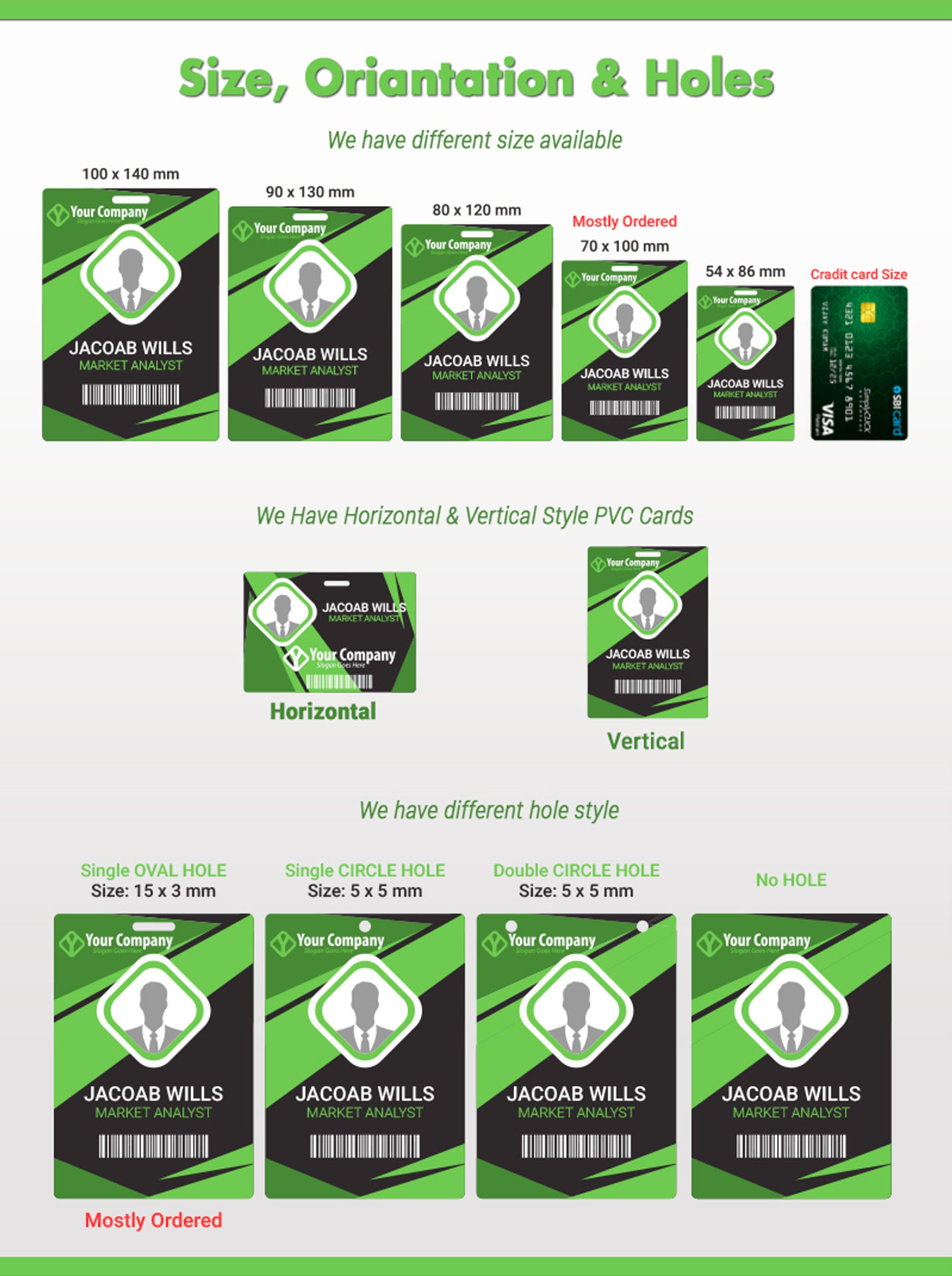 Custom Full Color ID Badges Name Tags Photo ID Cards | Etsy