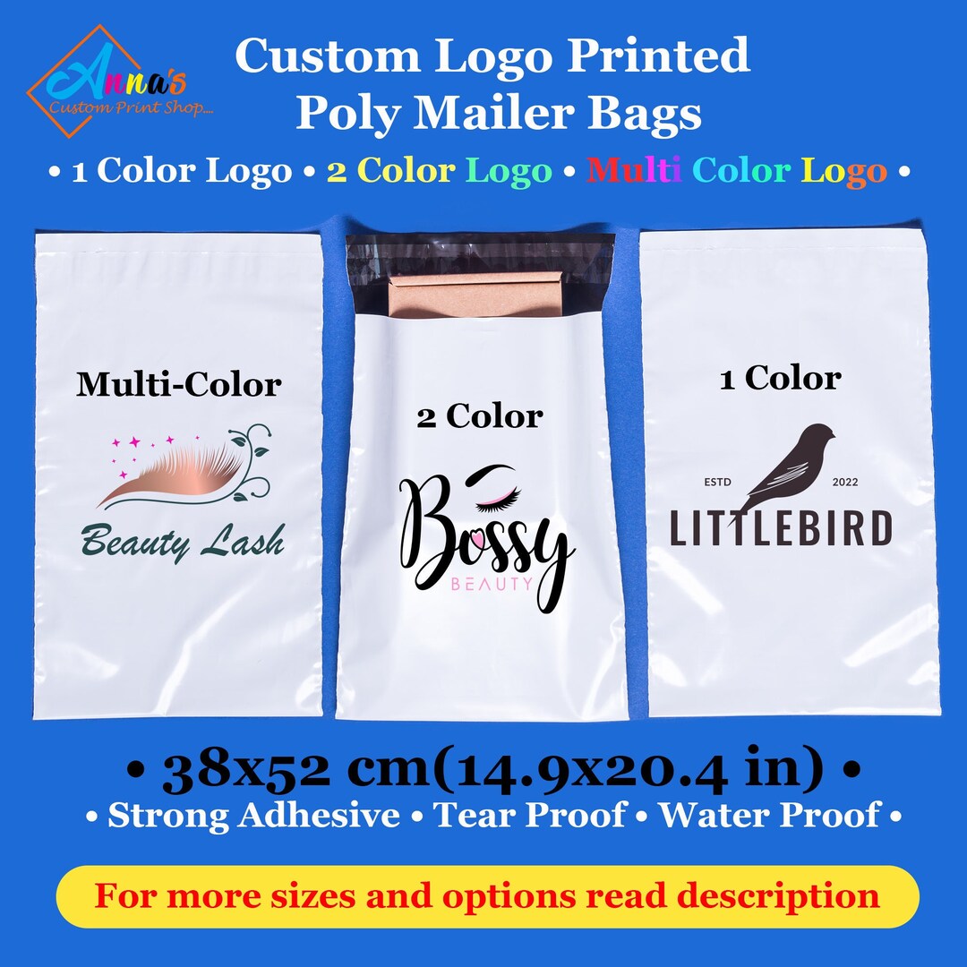 Custom Printed Poly Mailers, Colored Shipping Bags With Brand Logo and ...