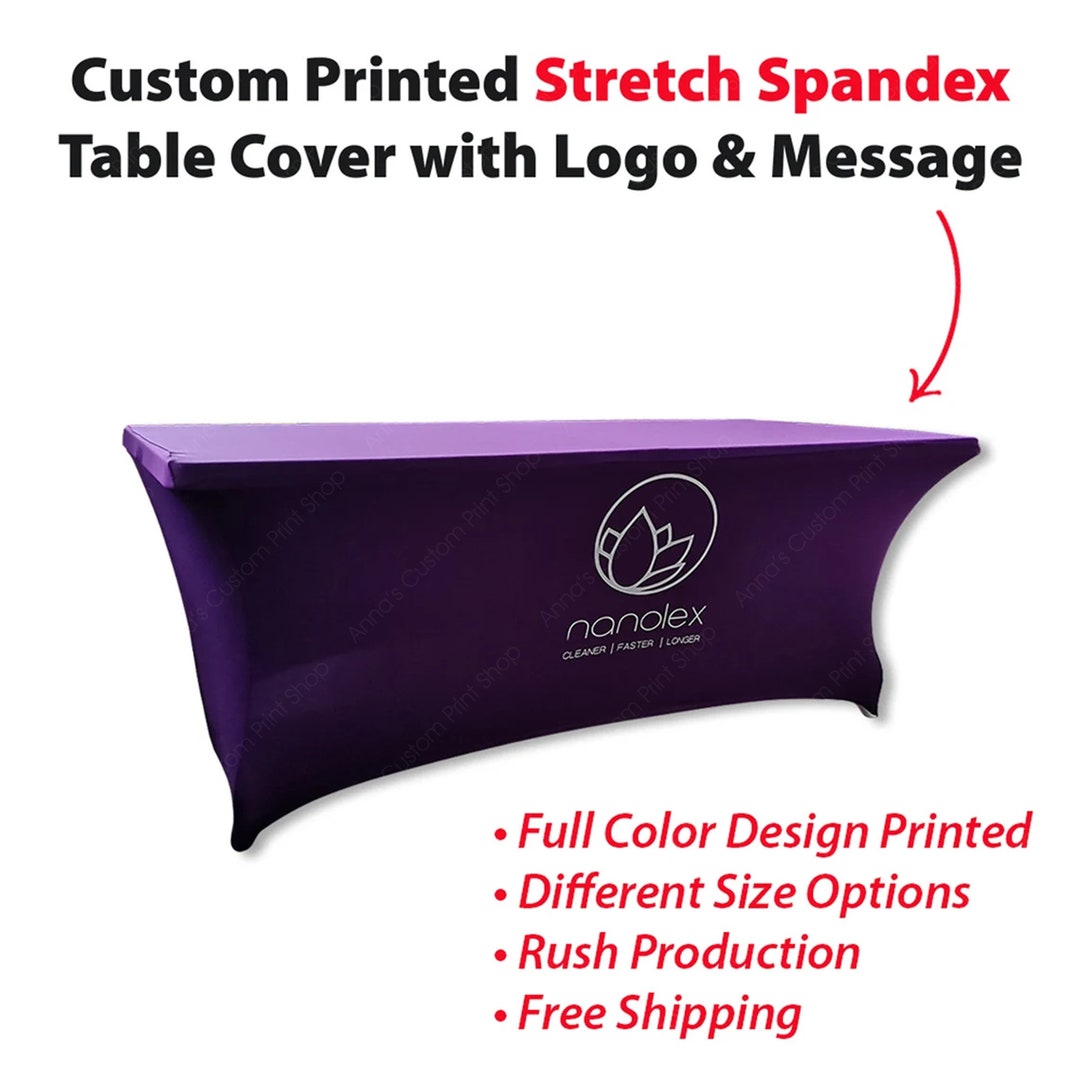 Custom Fitted Tablecloth for Vendor Events, Personalized Stretch Table ...