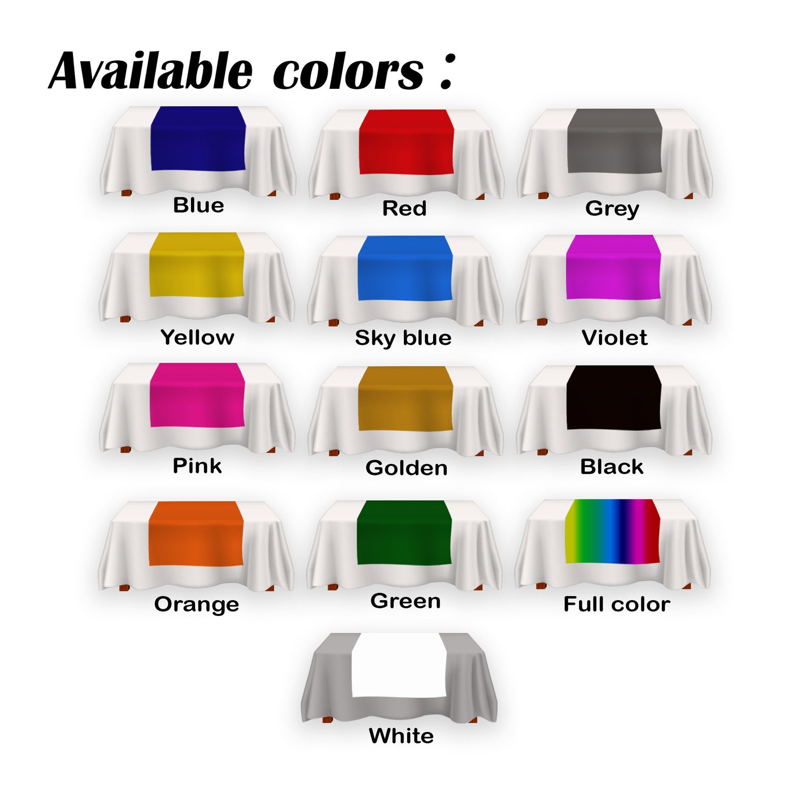 Custom Table Runner With Your Logo Rush Quick Turnaround for - Etsy