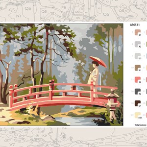 Forest Printable Coloring Page Printable Color by Numbers Adult Craft ...