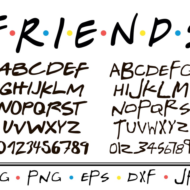 Friends Font Numbers - Etsy