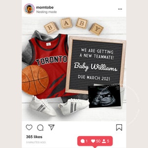 BASKETBALL Baby, Pregnancy Announcement for Social Media, Toronto ...