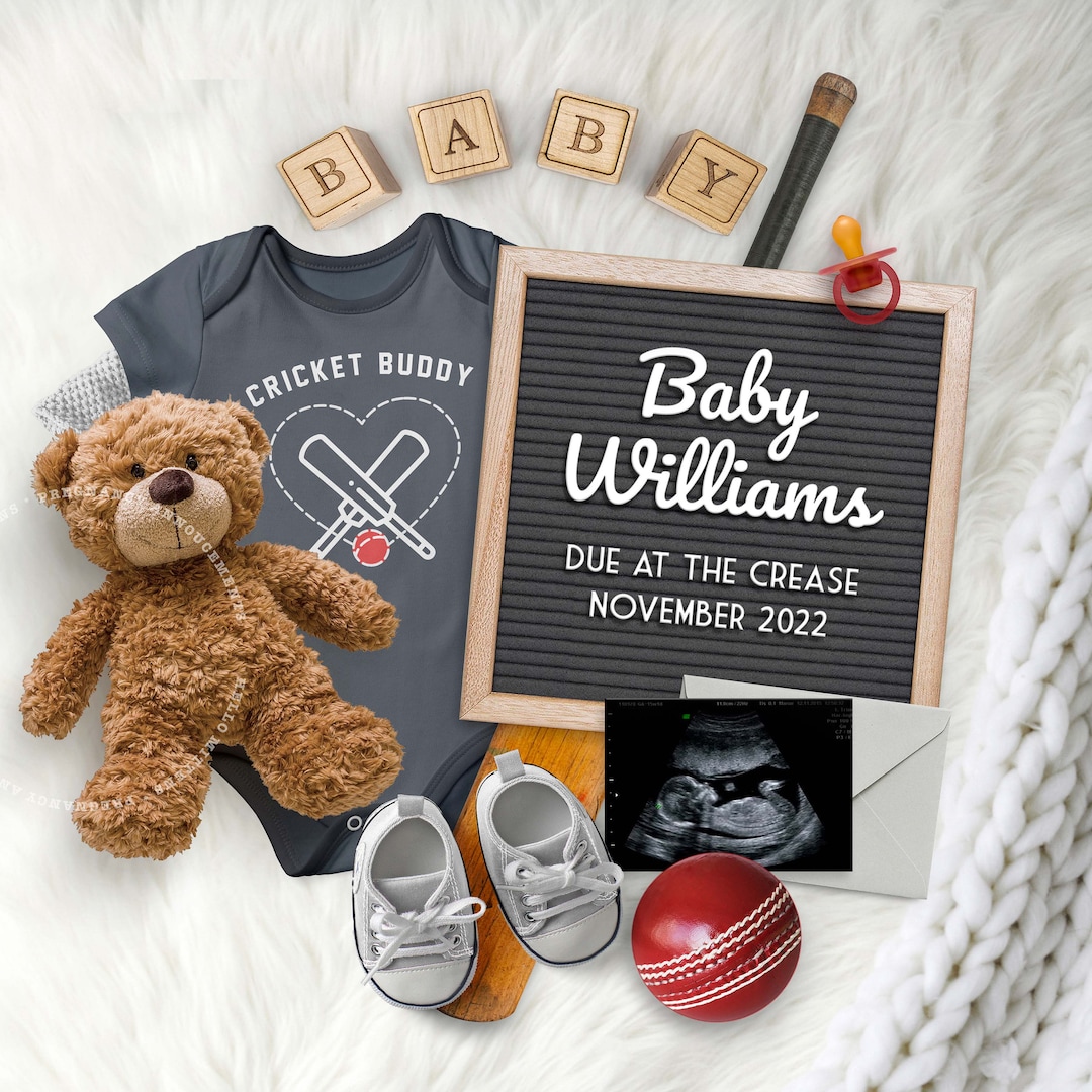 Cricket BABY, Pregnancy Announcement for Social Media, Sports Fan, Baby ...