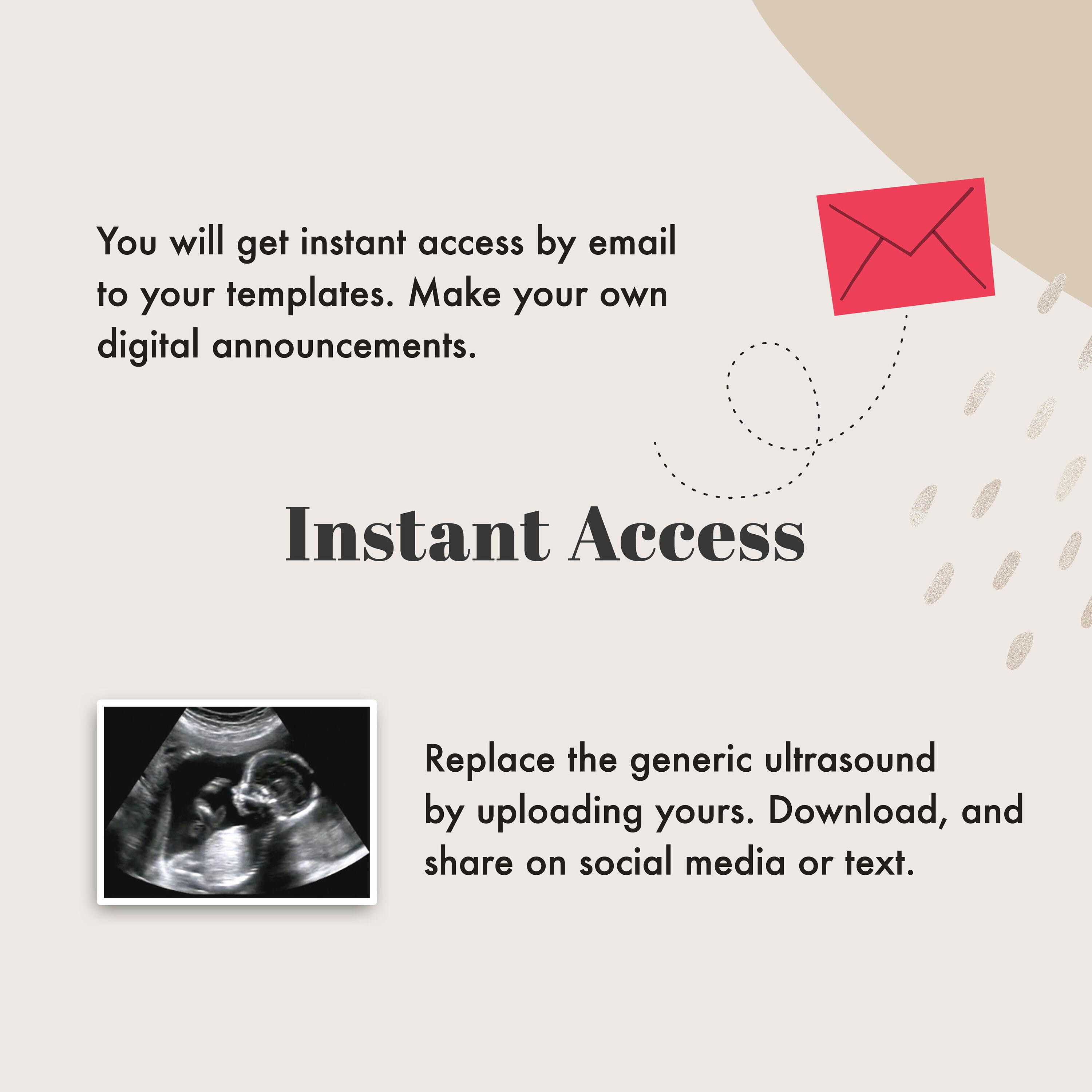 Digital Baby Announcement / Pregnancy Announcement / Editable - Etsy