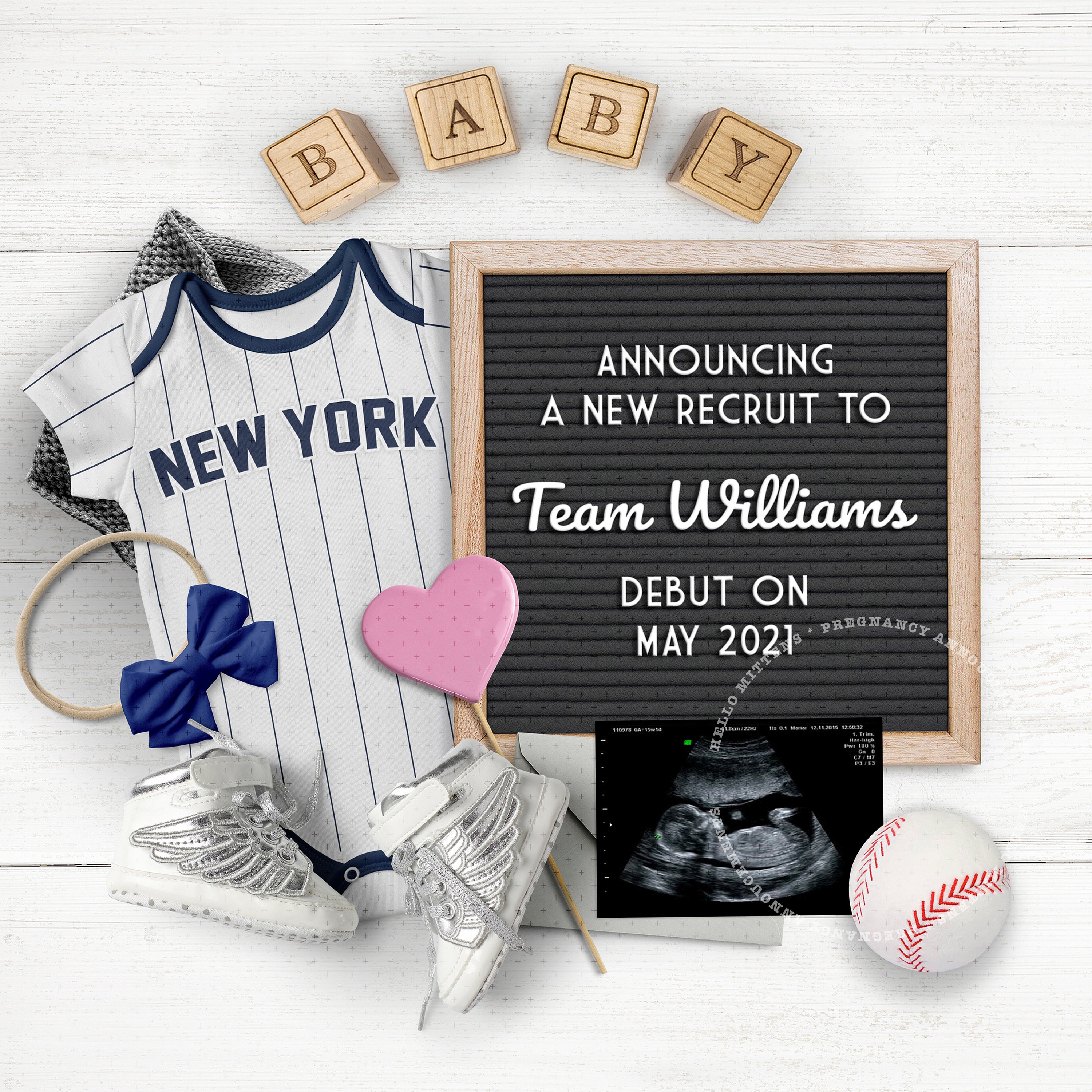 BASEBALL Baby Pregnancy Announcement for Social Media | Etsy