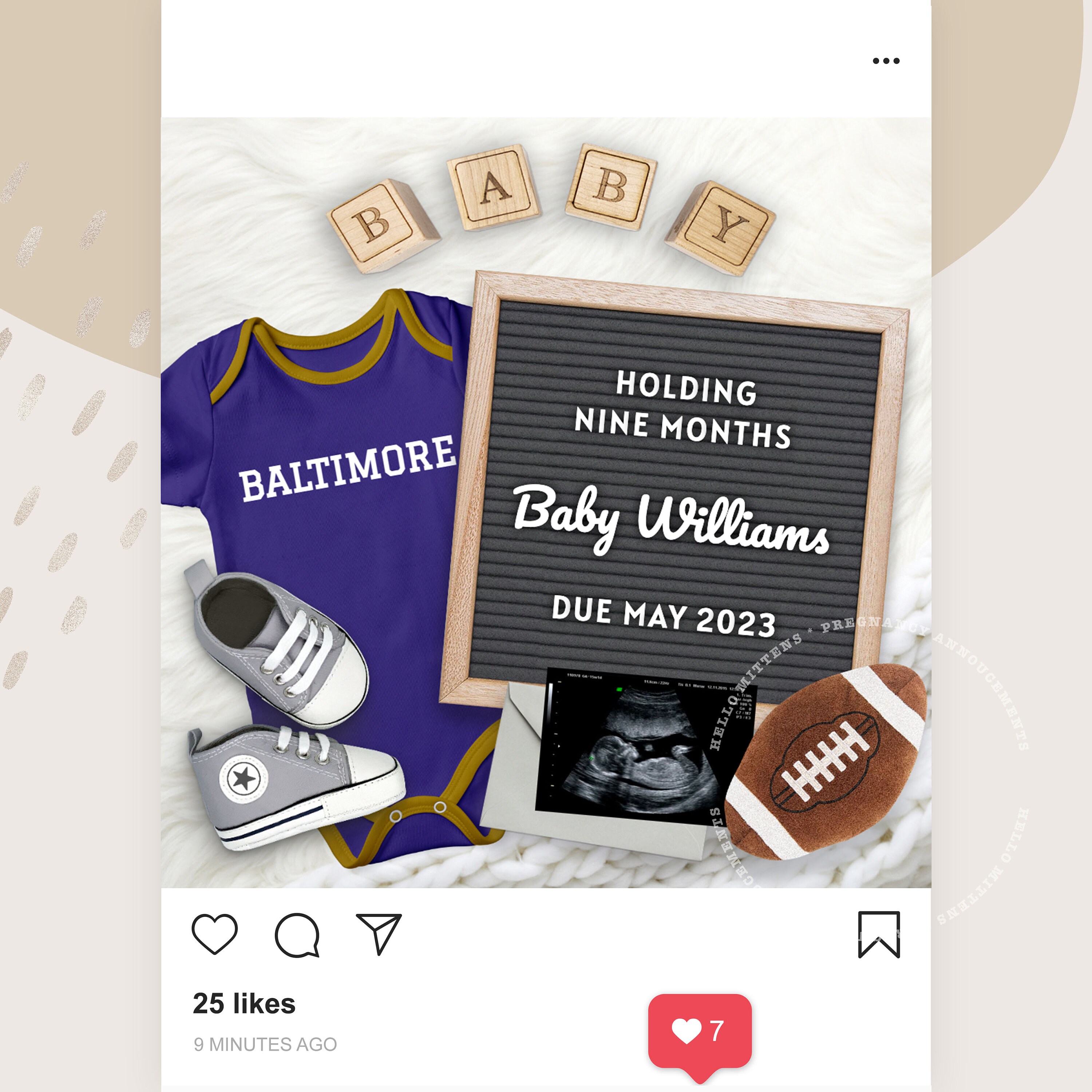 Digital Baby Announcement / Pregnancy Announcement / Editable - Etsy
