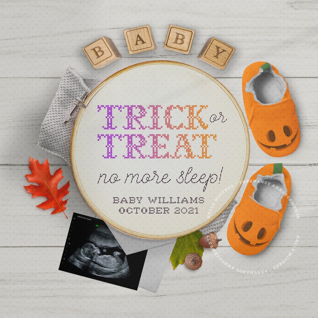 Pregnancy Announcement Digital, HALLOWEEN Fall BABY, Due October Reveal ...
