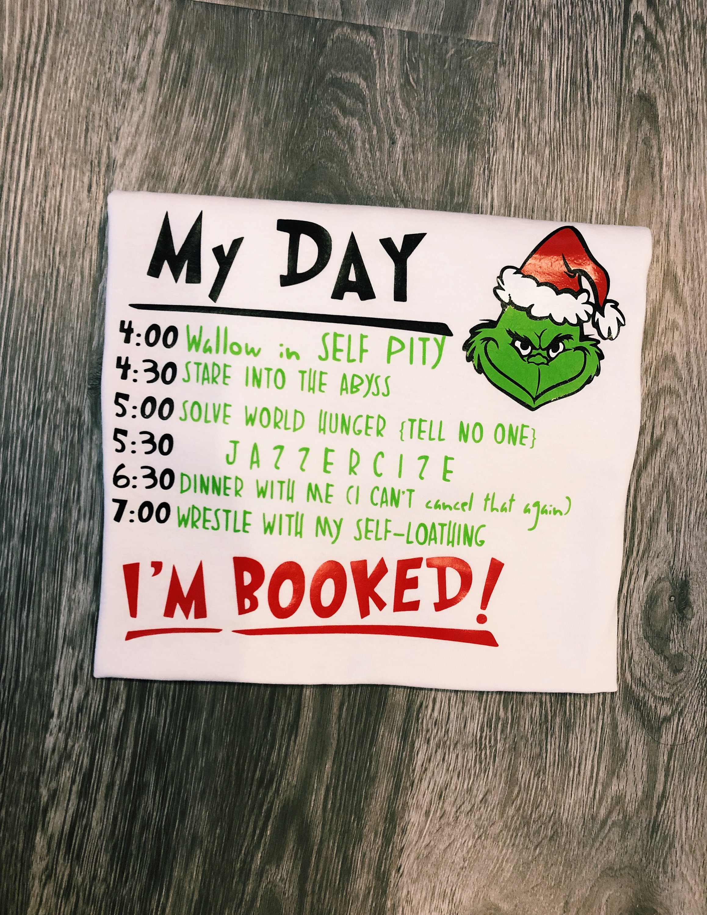 The Grinch's Schedule - Etsy