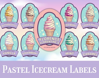 Gelato Flavor Markers, Ice Cream Labels, Flavor Tags, Gelato Stickers ...