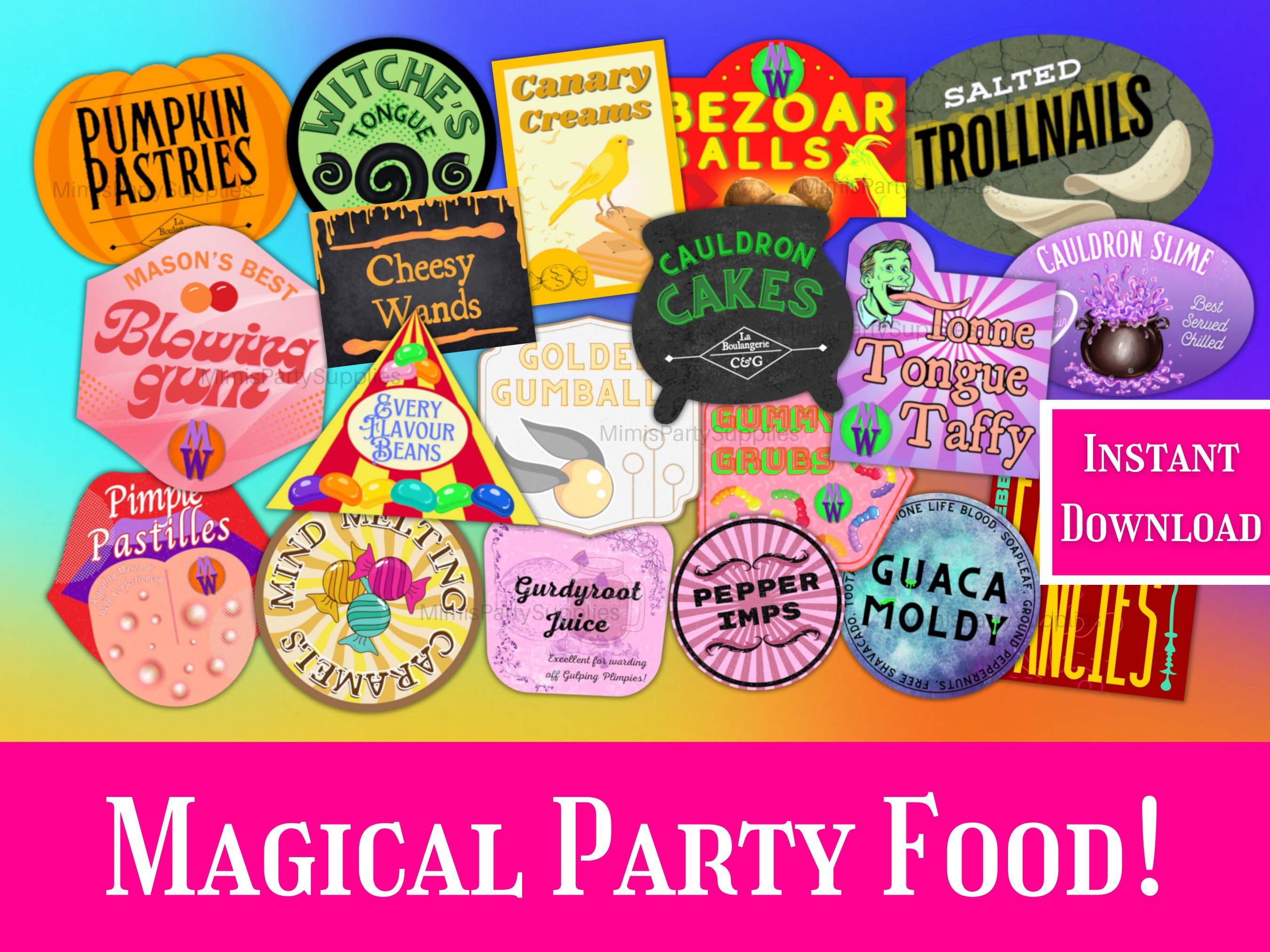 Magical Party Food Labels - Etsy